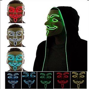 Cosplay | Accessories | Clubbing Rave Party Light Up Scary Led Mask ...
